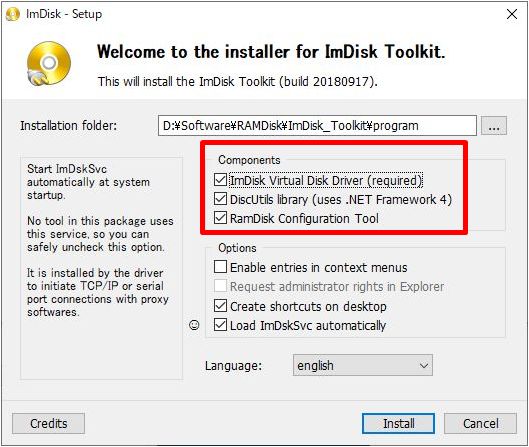 Windows10ビルド1809以降でもRAMディスク！ImDisk Toolkitが超便利！ | 快晴ブログ